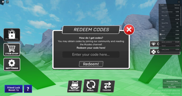 Roblox - Códigos de Test Your Luck activos en diciembre de 2023 ...